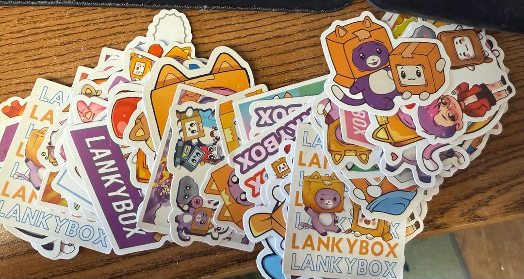 Stickers / Lankybox / Adam / Foxy / Boxy / Milkey / Rocky / Ghosty ...
