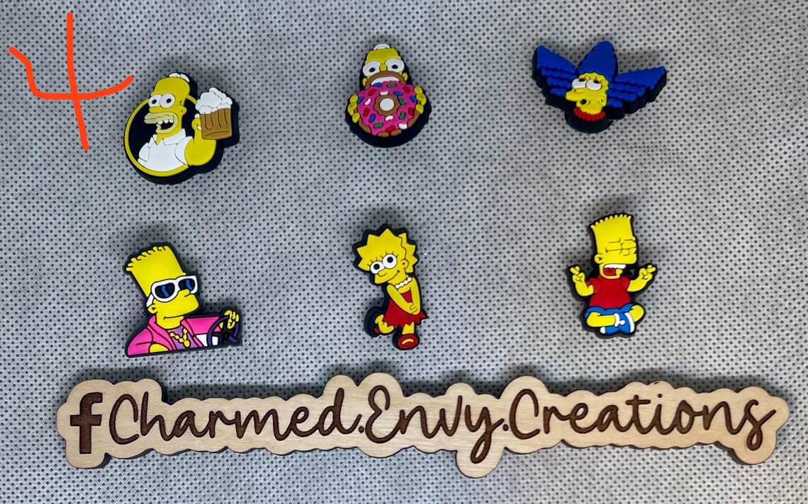 Croc Charms / Simpsons / Fox / Bart / Lisa / Homer / Maggie / Marge ...