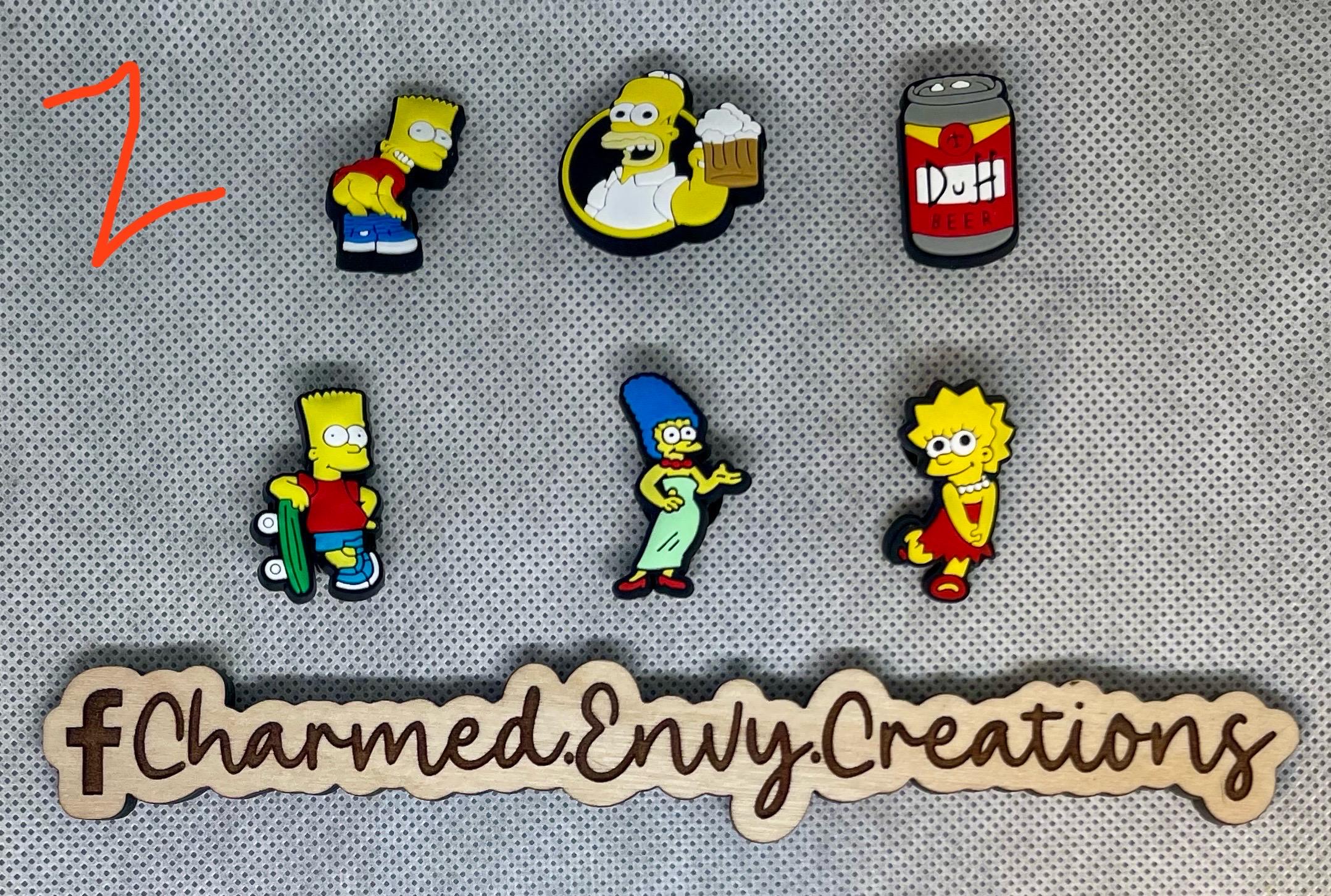 Croc Charms / Simpsons / Fox / Bart / Lisa / Homer / Maggie / Marge ...