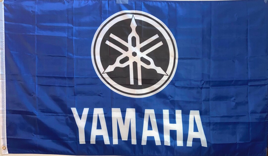 YAMAHA HUGE LOGO 3'x5' Flag, 150 D Polyester, 2 Brass Grommets, Dual ...