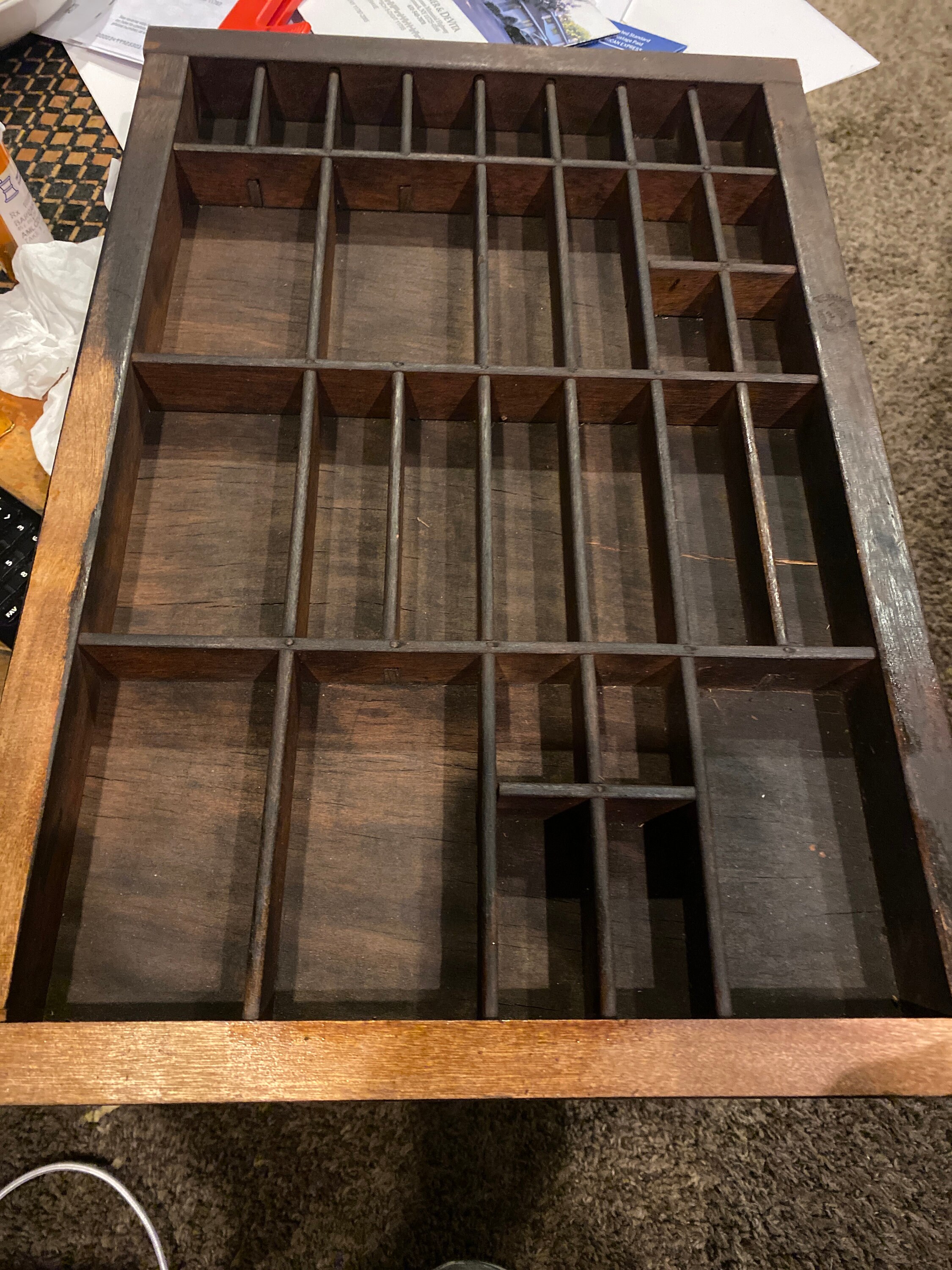 Antique Printers Typecase Drawer Center Section Type Case - Etsy