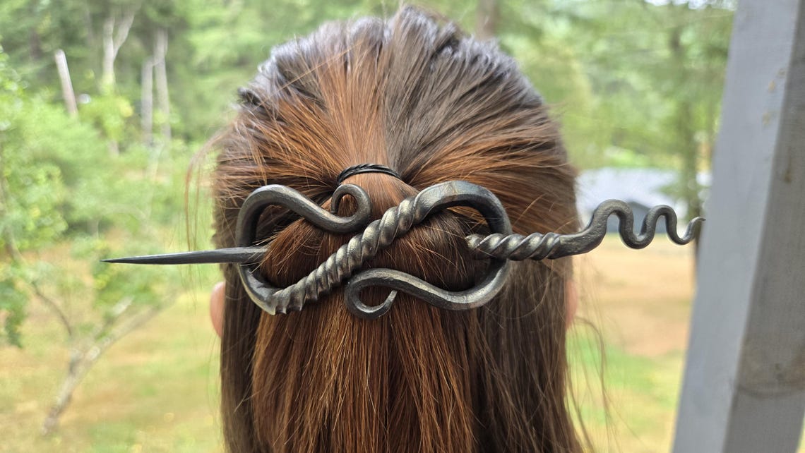 Hand Forged Hair Pin - Etsy