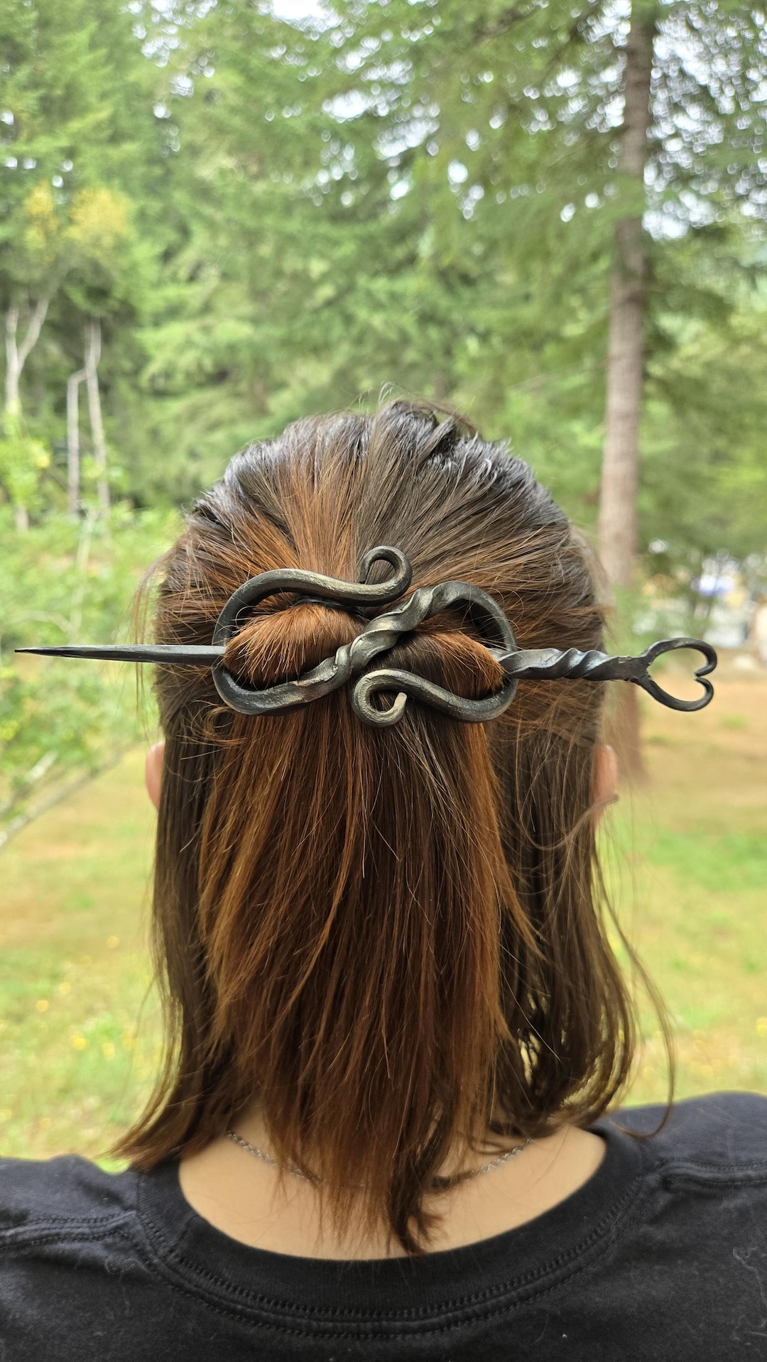 Hand Forged Hair Pin - Etsy