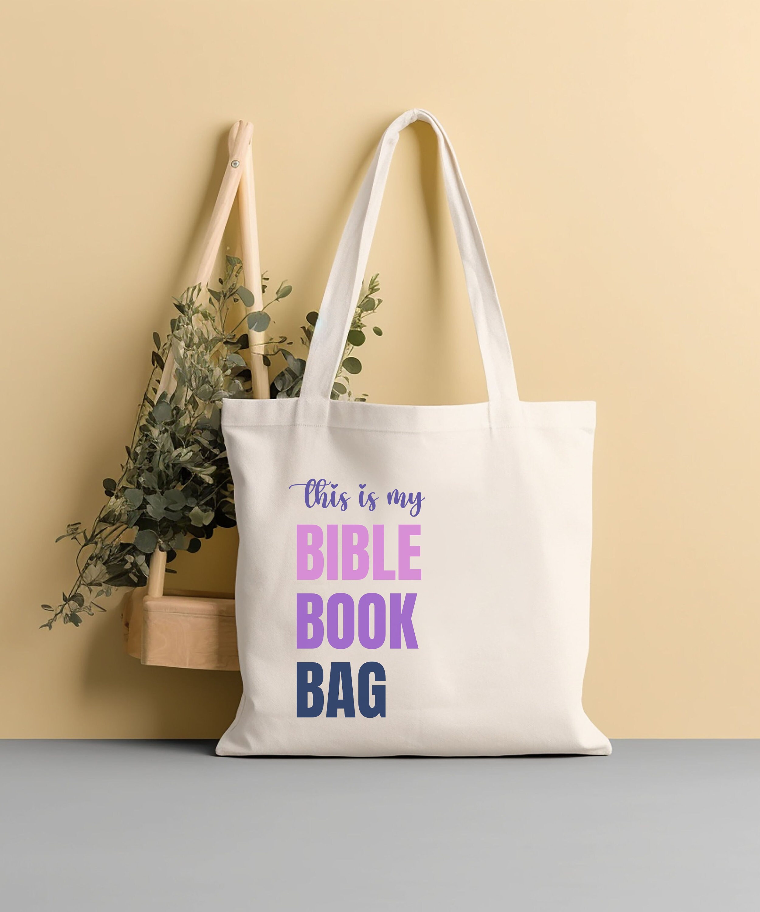 Bible Book Bag Canvas Tote, Church Bag, Bible Study Bag, Gift for ...