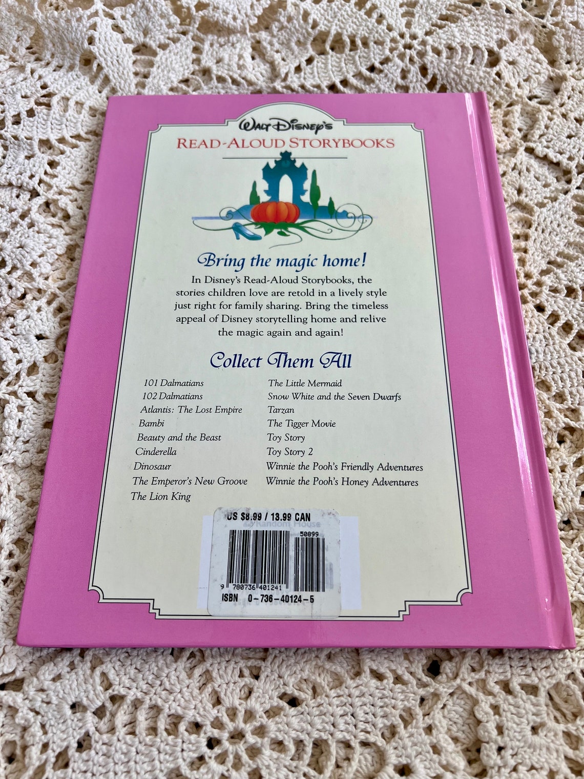 Walt Disney Cinderella A Read-aloud Storybook Hardcover Children’s Book ...