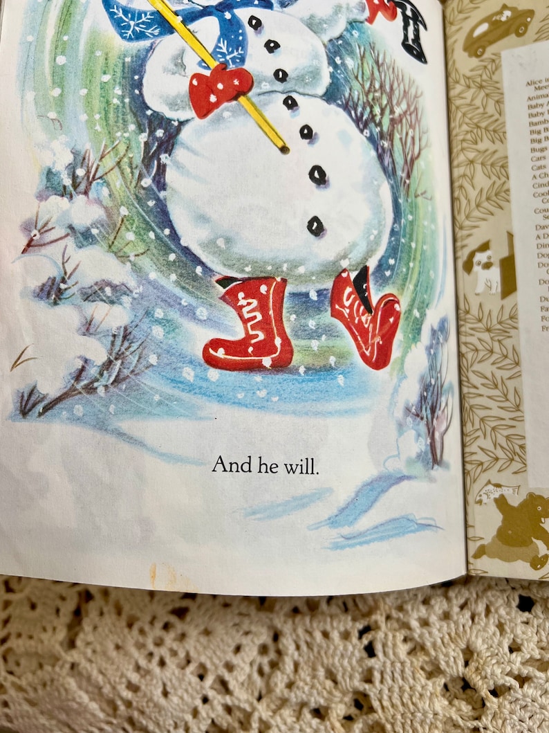 Frosty the Snow Man A Little Golden Book Hardcover 1950 - Etsy