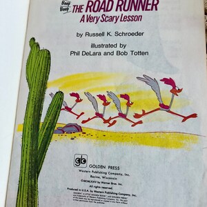 Vintage Children's Little Golden Book the Road Runner A Very Scary ...