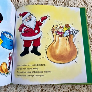 Clifford's Christmas Hardcover Kids Book Big Red Dog 1984 - Etsy