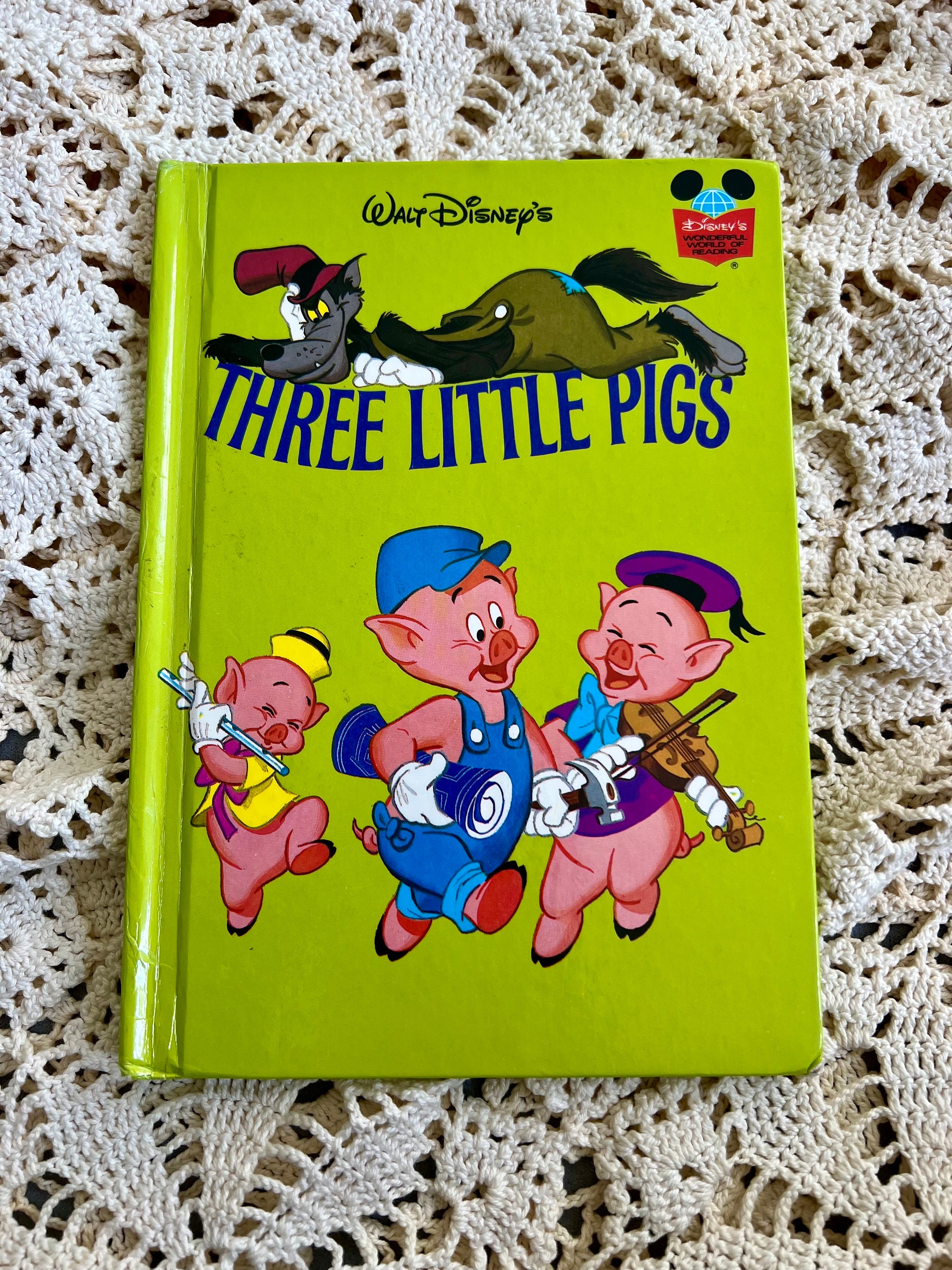 Walt Disneys Three Little Pigs Vintage Hardcover Book 1972 - Etsy