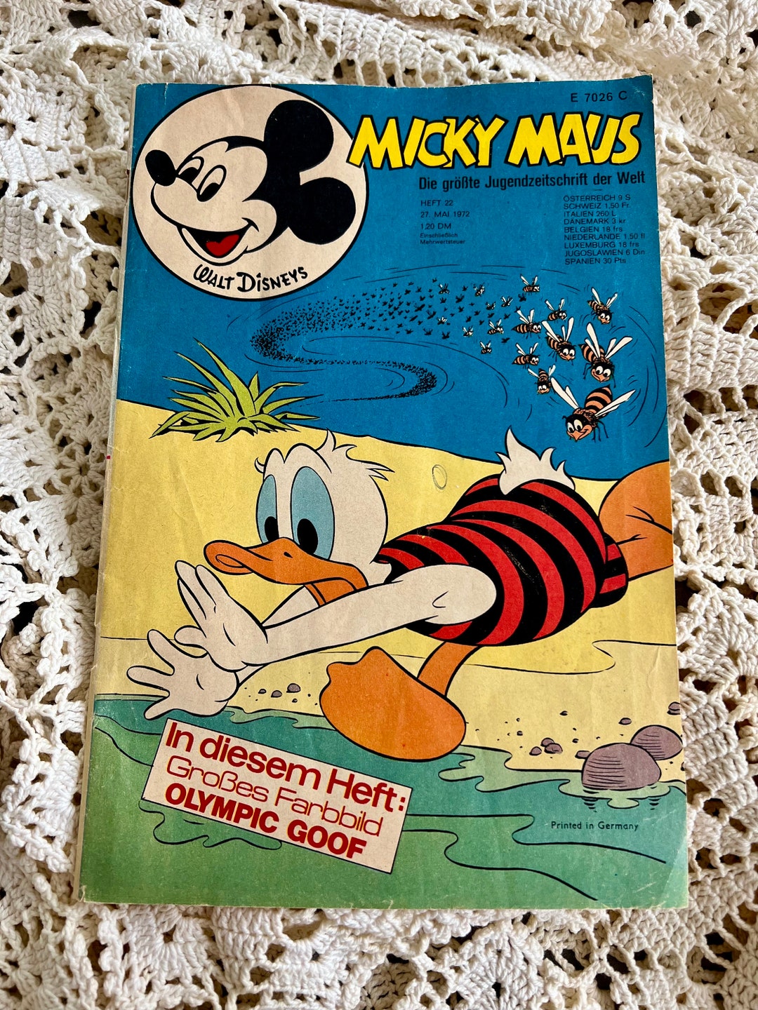 Original 1972 Walt Disney Micky Maus (german) Comic Book - Mickey Mouse ...