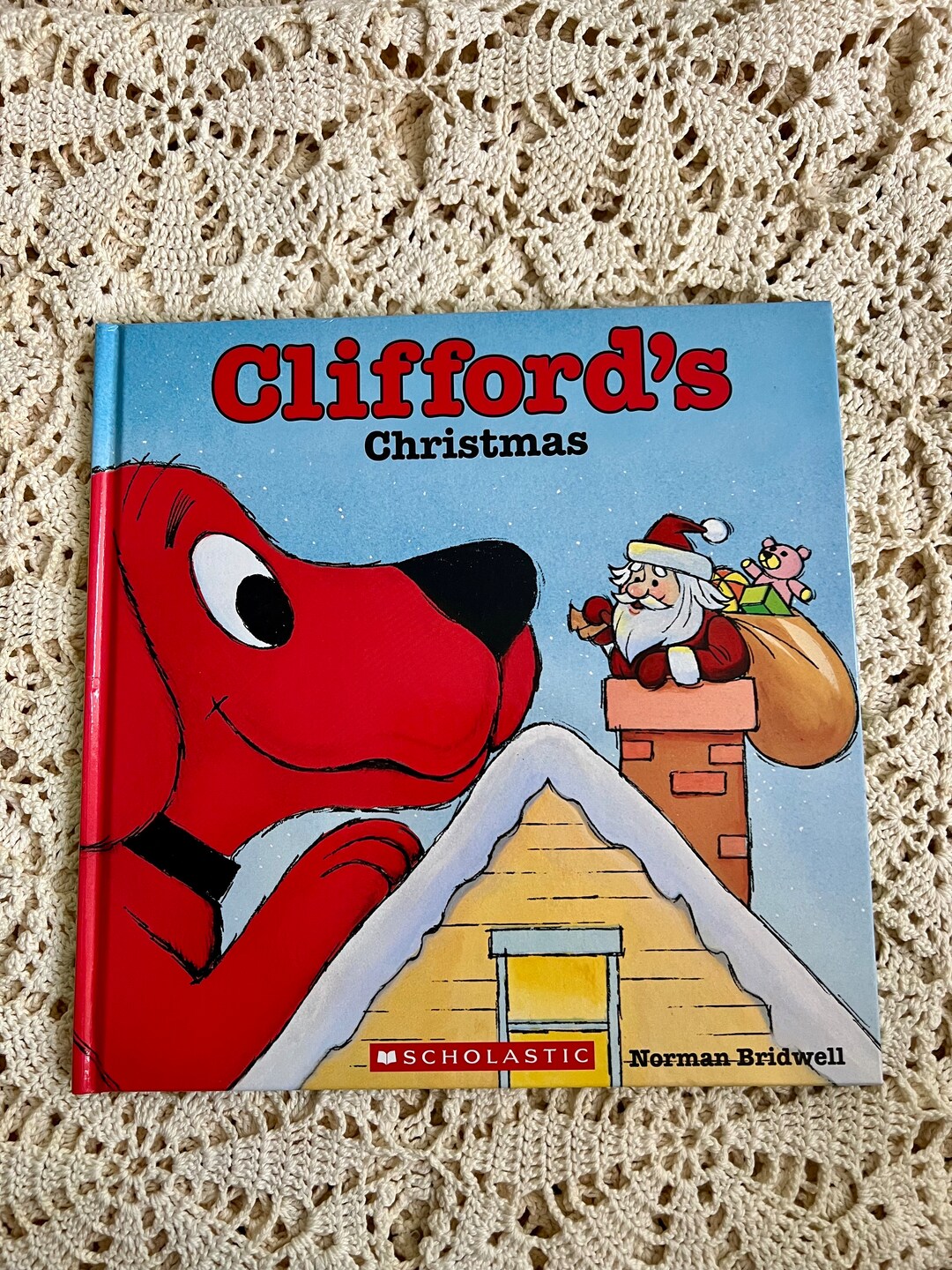 Clifford's Christmas Hardcover Kids Book Big Red Dog 1984 - Etsy
