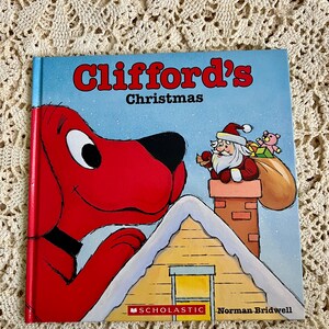 Clifford's Christmas Hardcover Kids Book Big Red Dog 1984 - Etsy