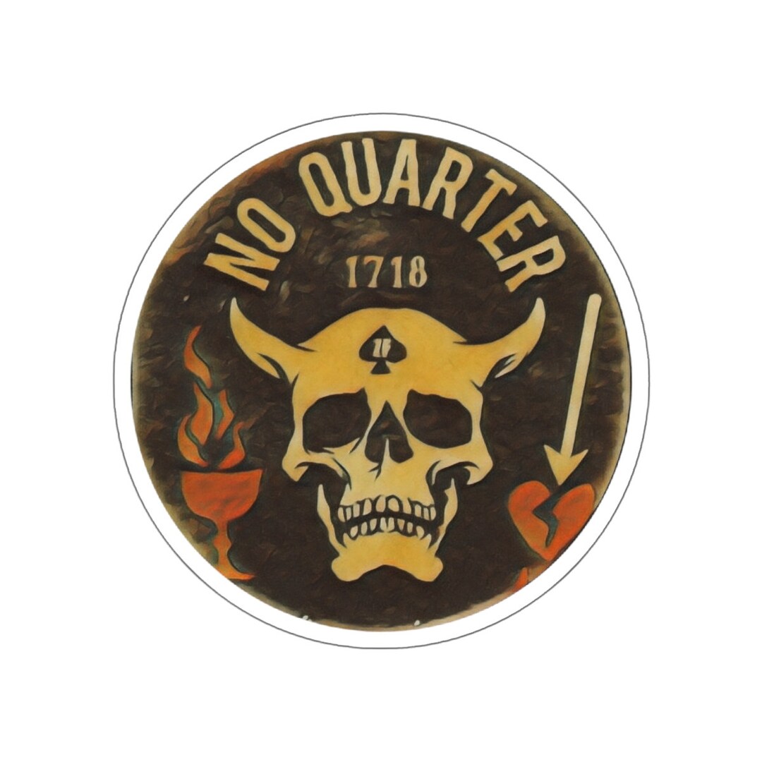 No Quarter Sticker / Pirate Flag / Pirate Icon / Blackbeard / Delirium ...