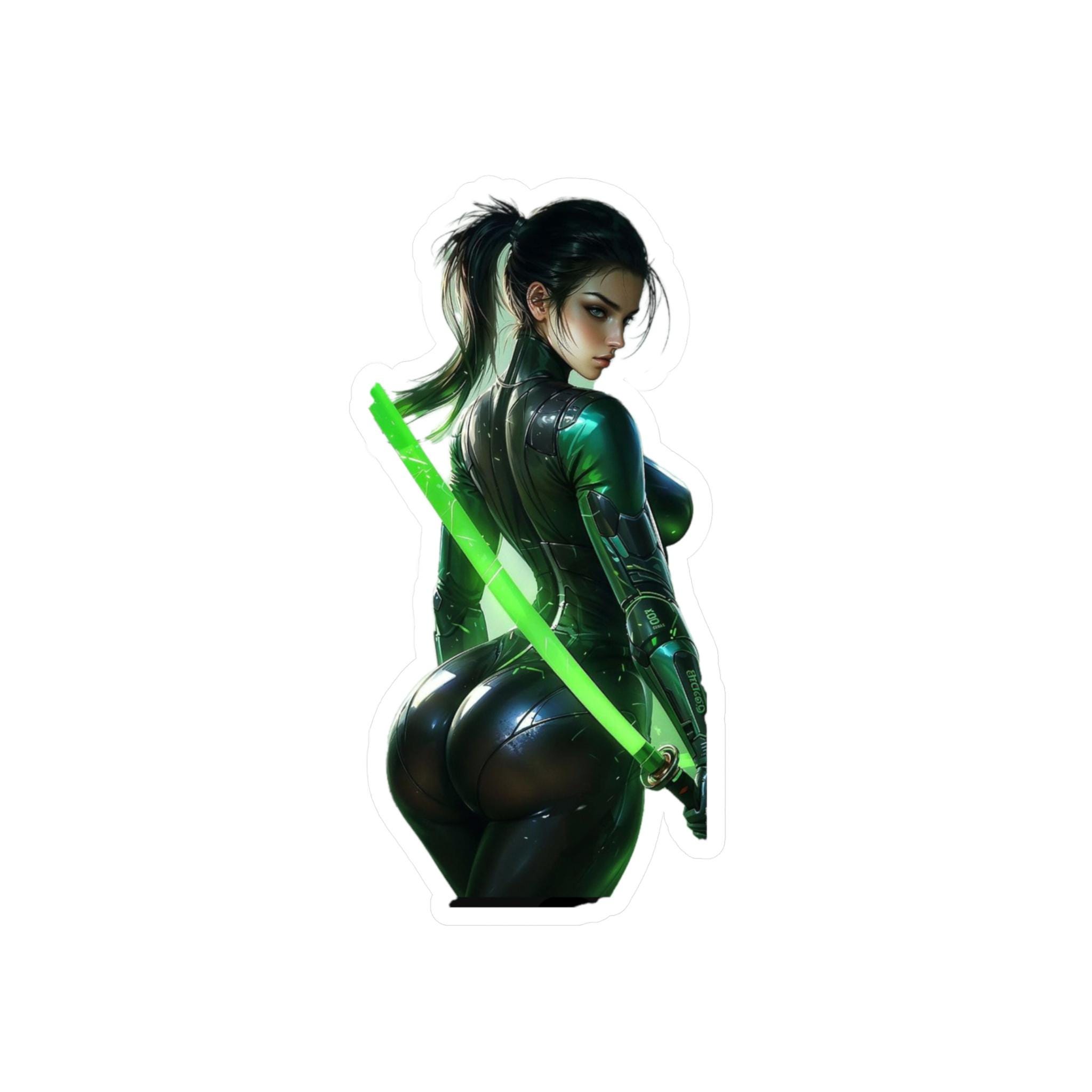 Vinyl Decal Sticker Sexy Cyberpunk Girl, Alternative Cool Laptop Car ...