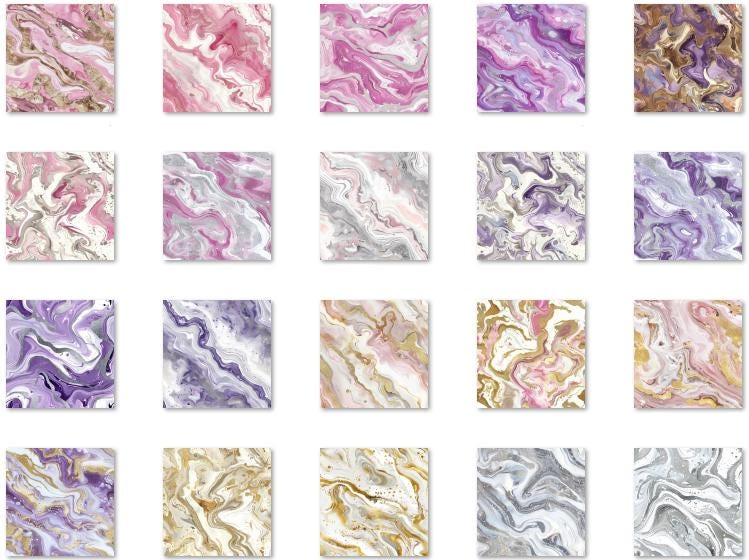 Marble Print Seamless Designs | Marble Print Digital Paper | 20 Instant ...