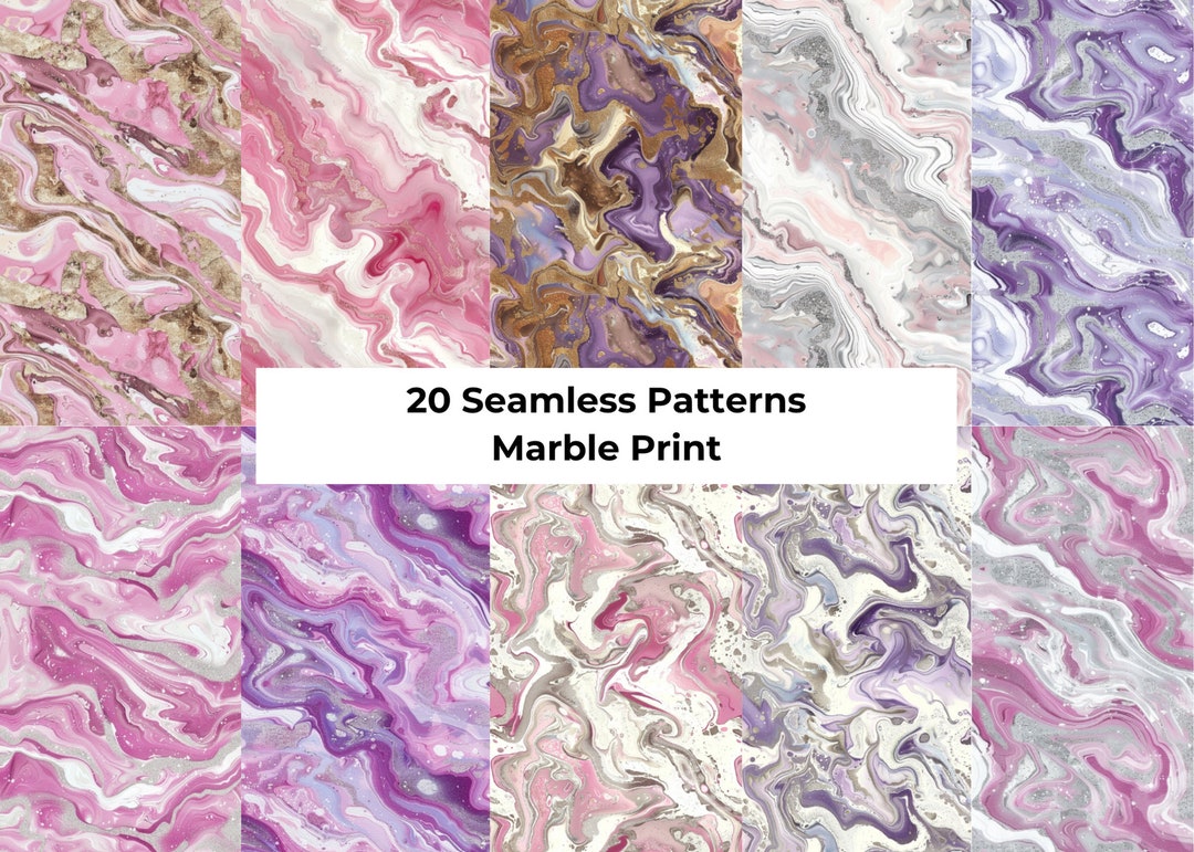 Marble Print Seamless Designs | Marble Print Digital Paper | 20 Instant ...