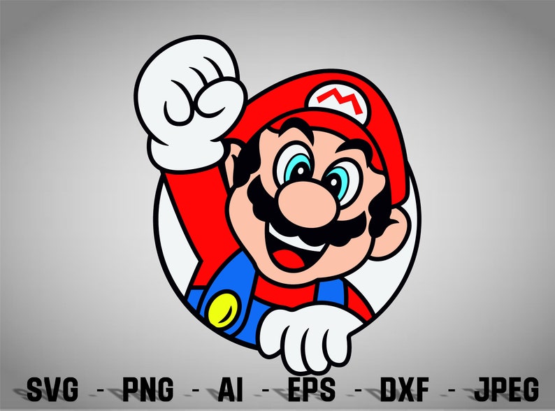 Mario SVG File, Video Game Super Mario Bros, Download Digital File Svg ...