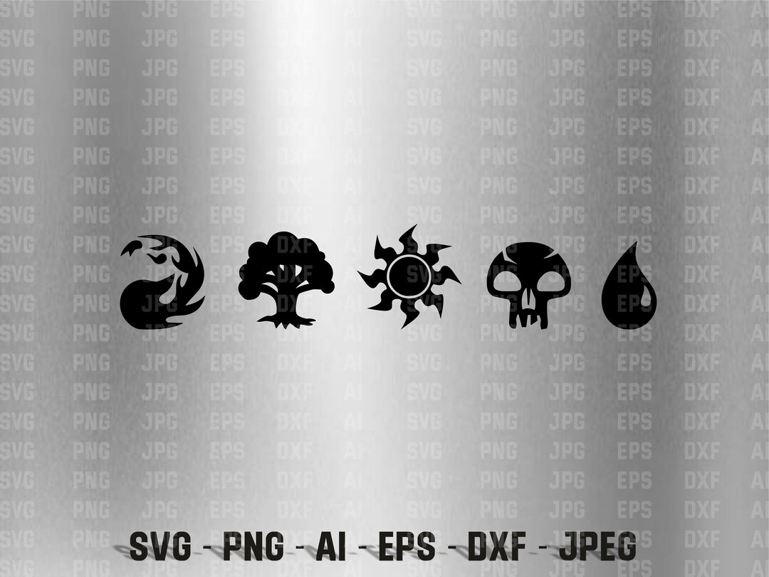 MTG Magic the Gathering Mana Symbols SVG Digital Download - Etsy