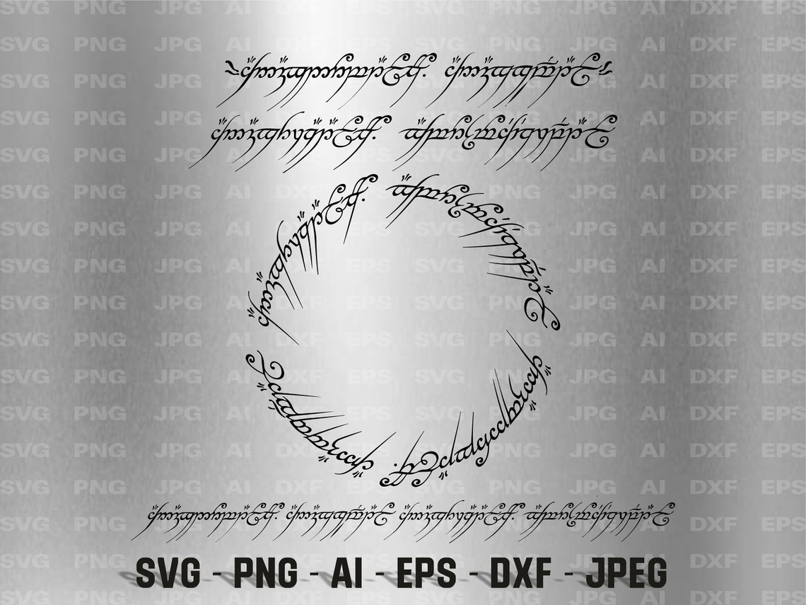 One Ring Vector, Tlotr Frodo Gandalf Design SVG, One Ring Clip Art ...