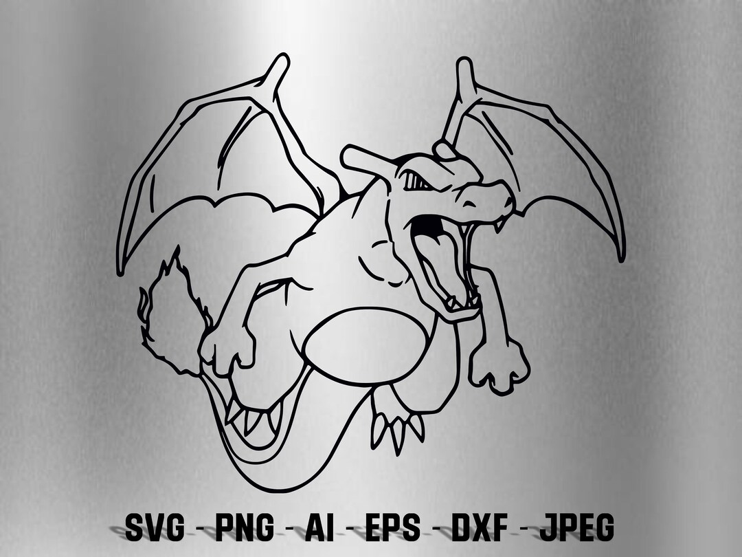 Charizard SVG, Instant Download, Svg Png Dxf, Cricut, Cameo, Silhouette ...