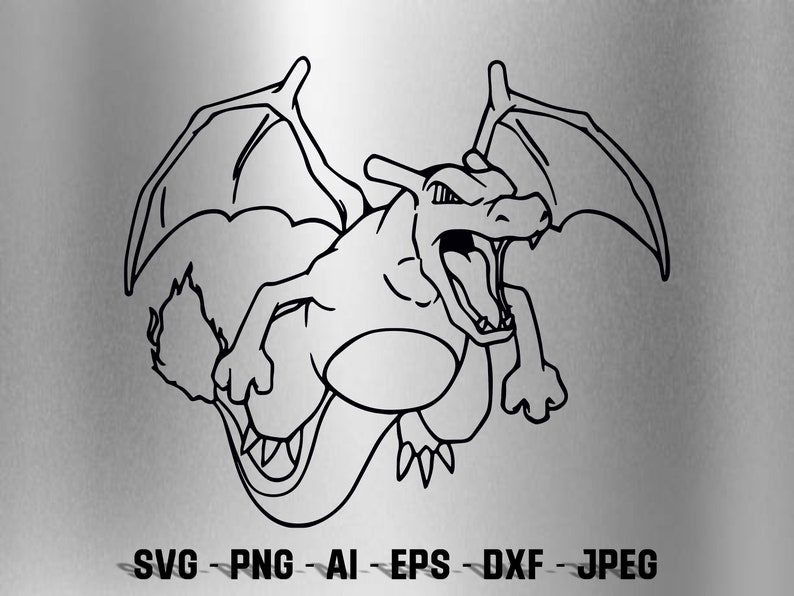 Charizard SVG, Instant Download, Svg Png Dxf, Cricut, Cameo, Silhouette ...