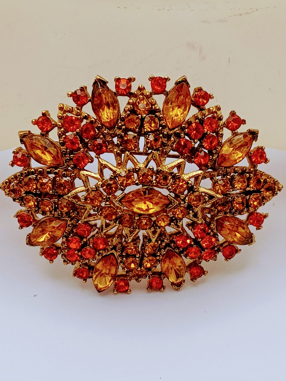 Weiss Brooch With Earth-tone Colors - Etsy