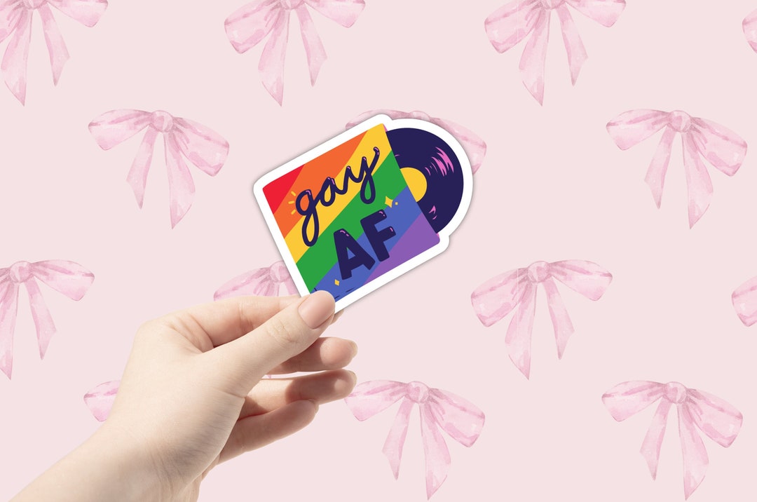 Gay AF Sticker | Pride Stickers | LGBTQ Stickers | Gay and Lesbian ...