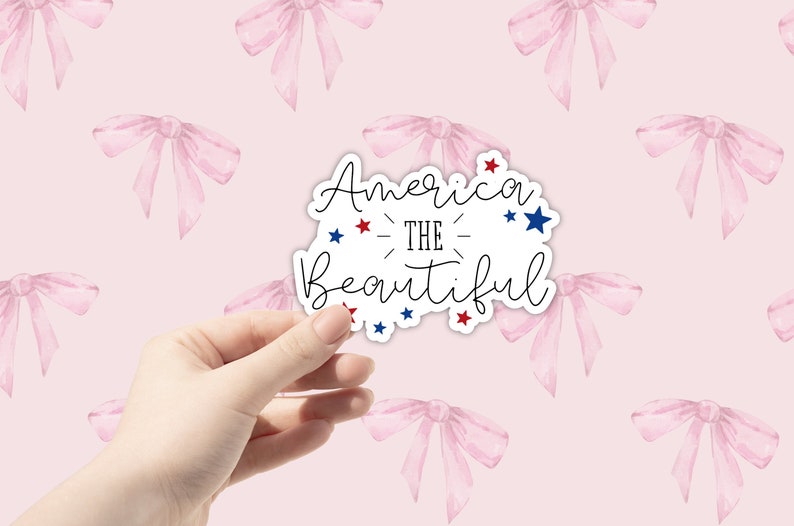 America the Beautiful Sticker | Memorial Day | USA Sticker | Fourth of ...
