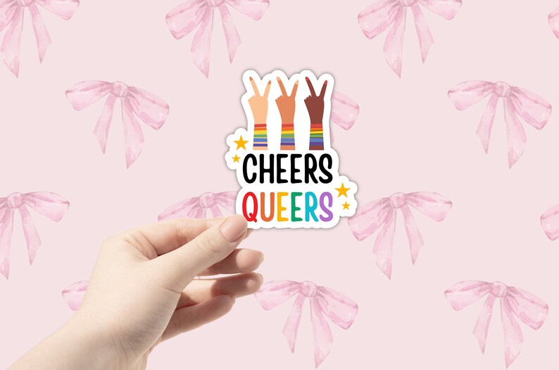 Cheers Queers Sticker PRIDE Stickers LGBTQ Stickers Gay and Lesbian ...
