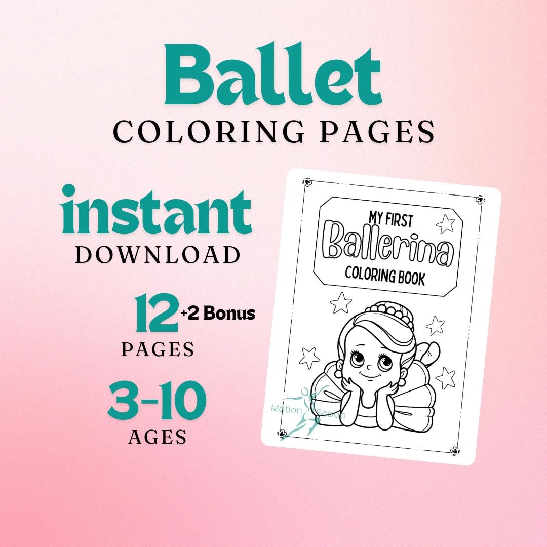 My First Ballerina Coloring Book, Ballet, Dancer, Tiny Dancer, Dance ...