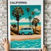 California Vintage Poster, California Retro Poster, Travel Art Print ...