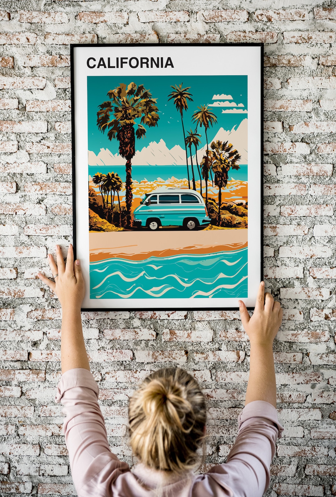 California Vintage Poster, California Retro Poster, Travel Art Print ...