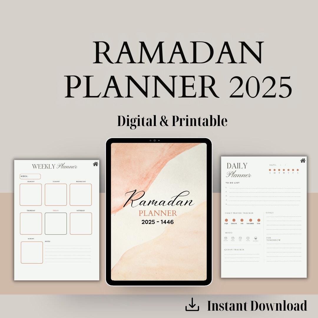 2025 Ramadan Planner, Digital Ramadan Planner, Ramadan Planner, Ramadan ...