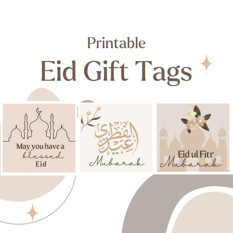 Eid Mubarak Gift Tags, Eid Ul Fitr 2024, Eid Decoration, Instant ...