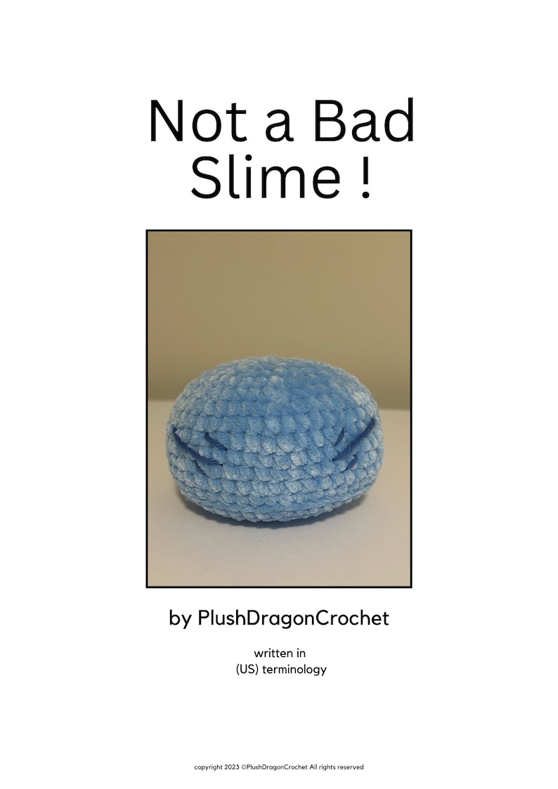 Demon Lord Slime Crochet Pattern | Crochet Beginner Pattern Blue Small ...
