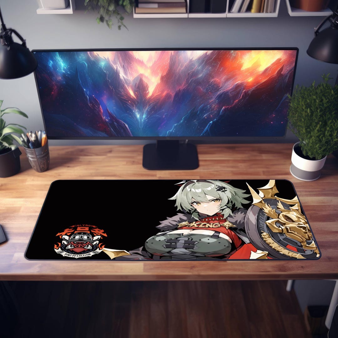 Caesar King Desk Mat Zenless Zone Zero Inspired Gaming Desk Pad, Custom ...