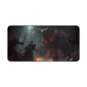 Dark and Darker Inspired Dungeon Battle Desk Mat - Dungeon Party ...