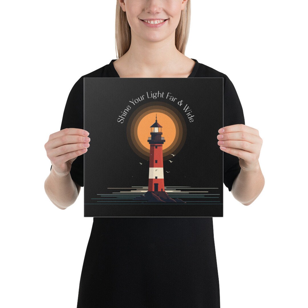 The Lighthouse Canvas, Vivid Fade-resistant Print, Hand-stretched Art ...