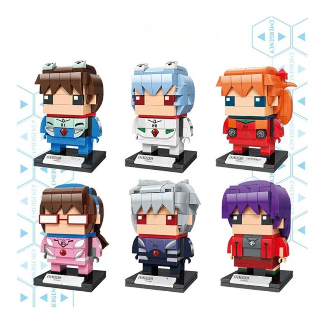 LEGO Figure of Shinji, Rei, Asuka, Mari, Kaworu, Misato From Neon ...