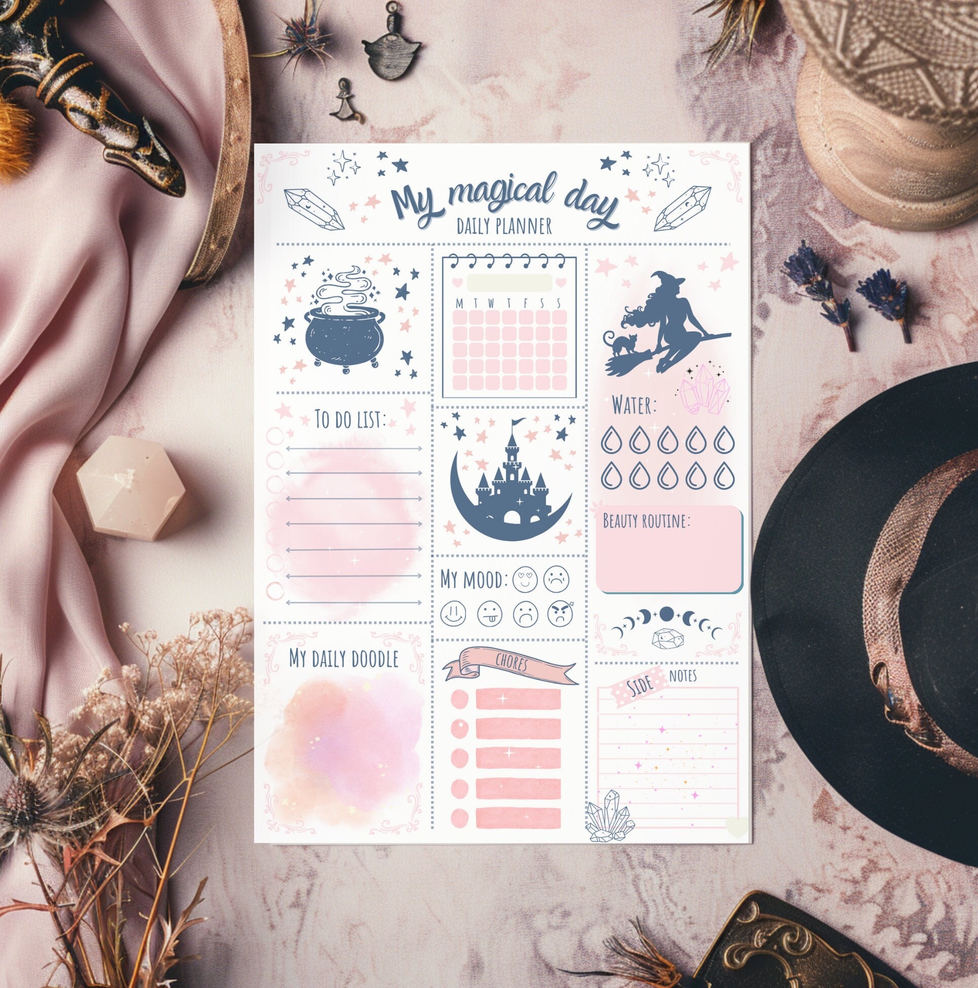 Printable Magical 2024 Planner for Magic Lovers; iPad Planner, Girly ...