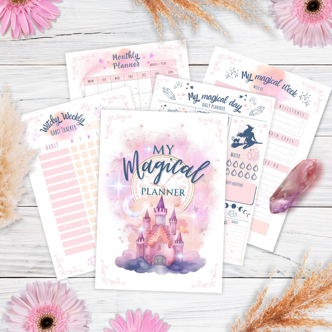 Printable Magical 2024 Planner for Magic Lovers; iPad Planner, Girly ...