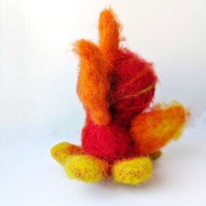 Cute Baby Phoenix, Needle-felted Decorative Figurine, Magical Companion ...