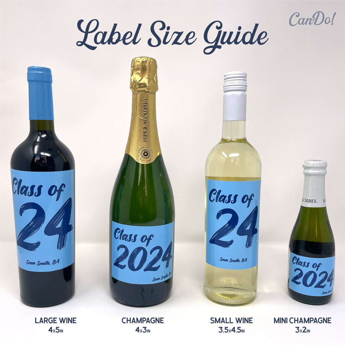 Graduation Wine Bottle Label Personalized Gift for the Class of 2024 or ...