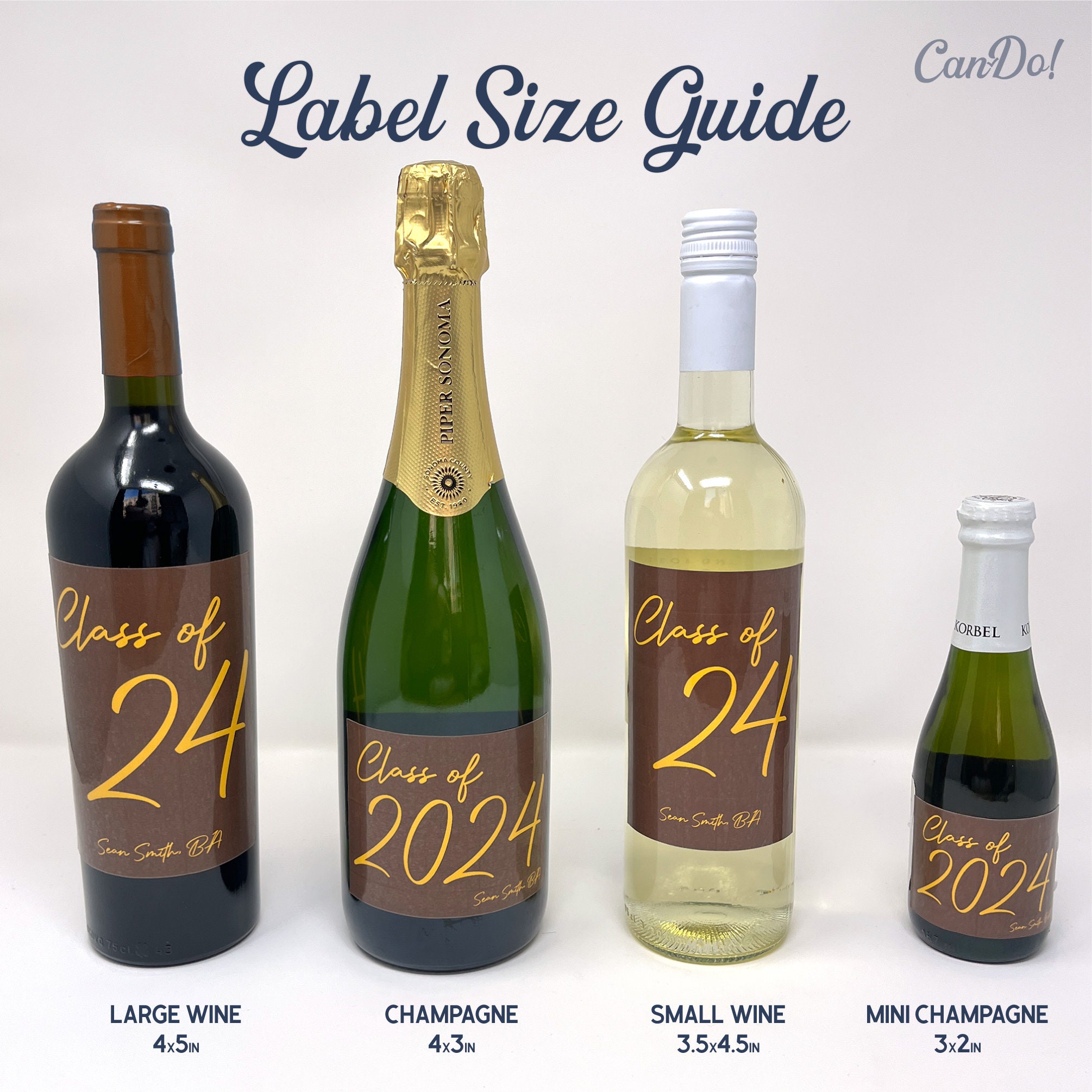 Graduation Wine Bottle Label Personalized Gift for the Class of 2024 or ...