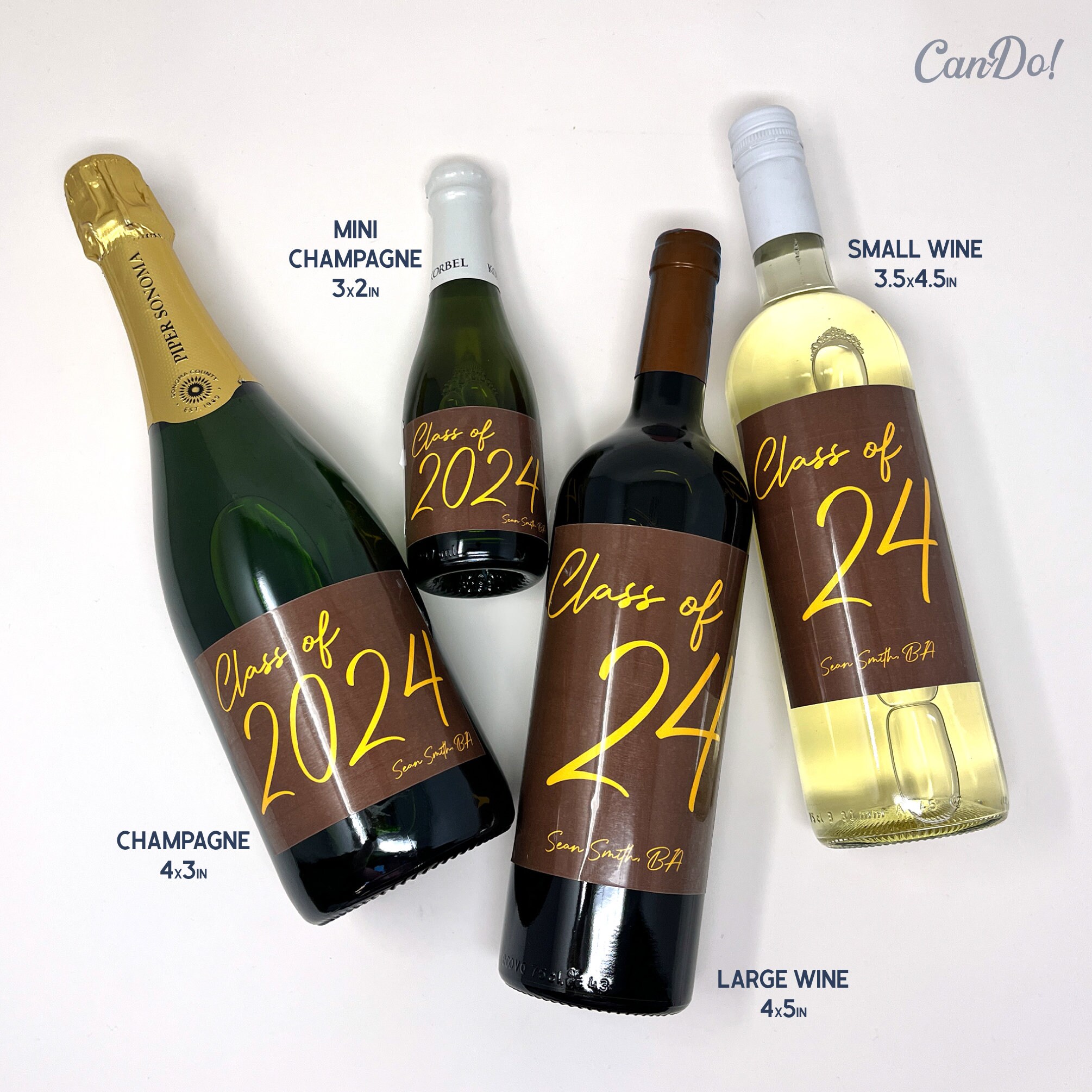 Graduation Wine Bottle Label Personalized Gift for the Class of 2024 or ...
