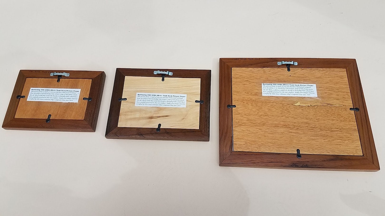 USS IOWA Teak Picture Frame 4x6,5x7,8x10 - Etsy