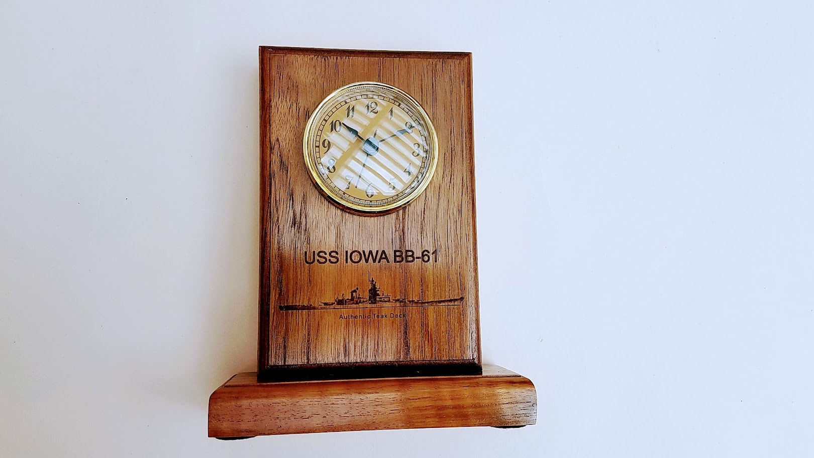 USS IOWA Teak Clock - Etsy
