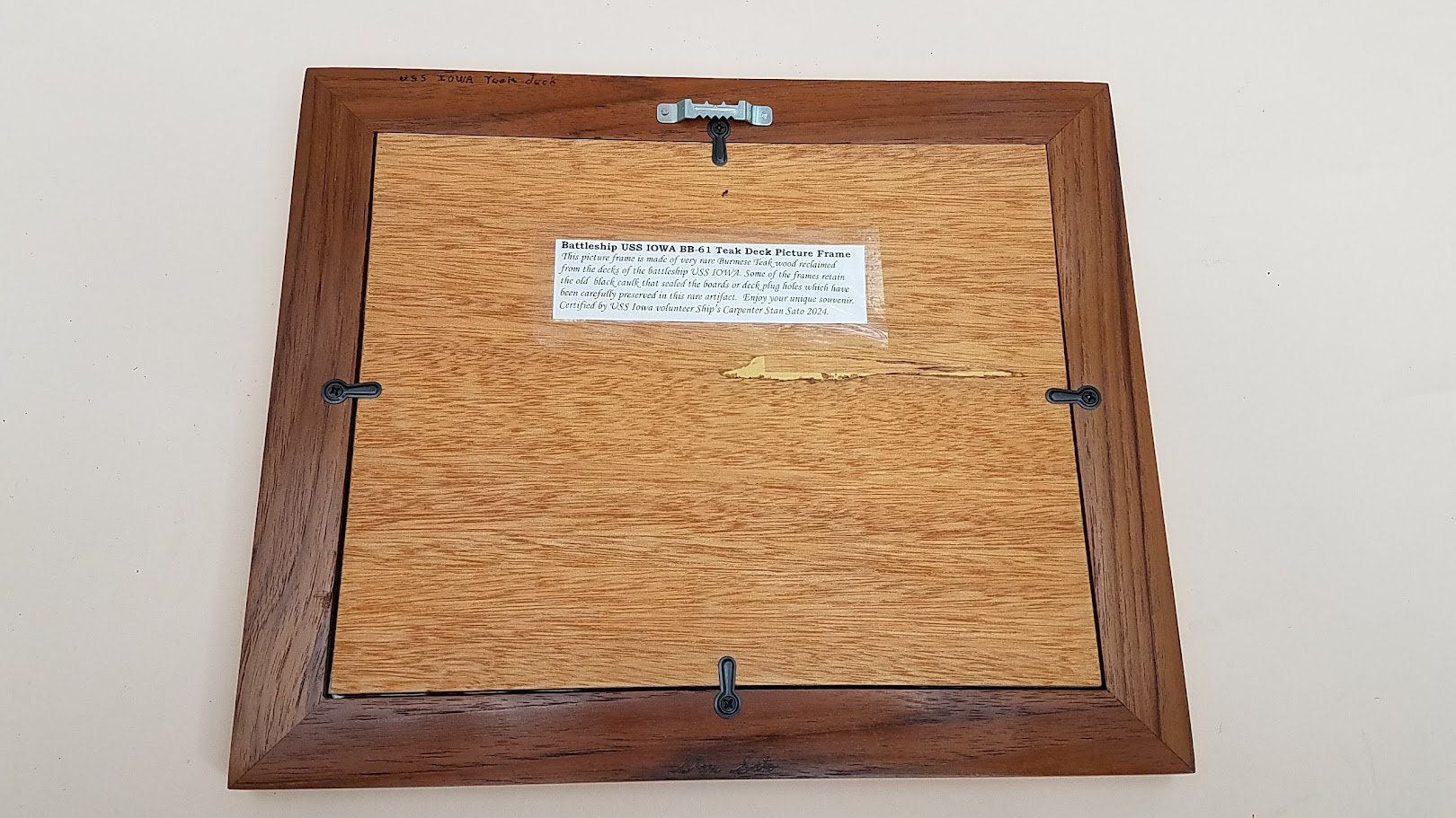 USS IOWA Teak Picture Frame 4x6,5x7,8x10 - Etsy