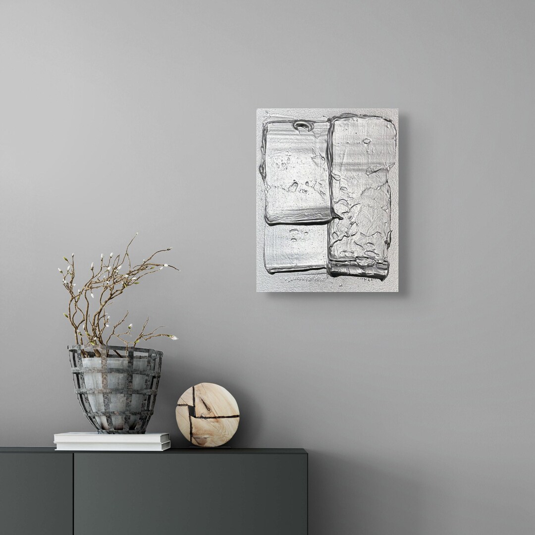 Chrome Painting | Chrome Decorative Painting | Textured Art | Original ...