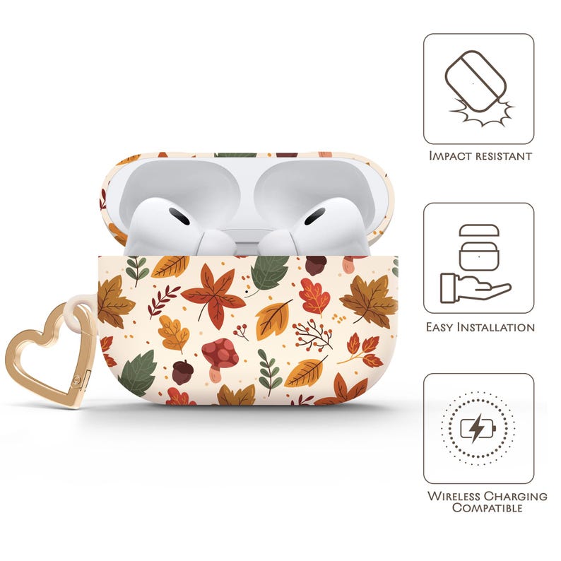 Fall Leaves Airpods Case: Protective Apple Airpods With Keychain - Etsy